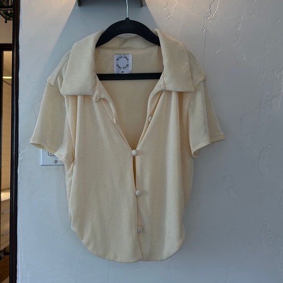 With Jean | Tops | With Jean Button Top | Poshmark